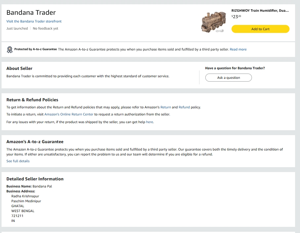 美国 Bandana Trader -跟卖曝光-AMZ123跨境导航